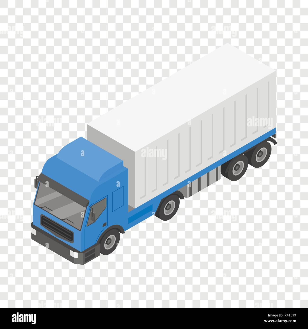Box delivery truck icon. Isometric of box delivery truck vector icon ...