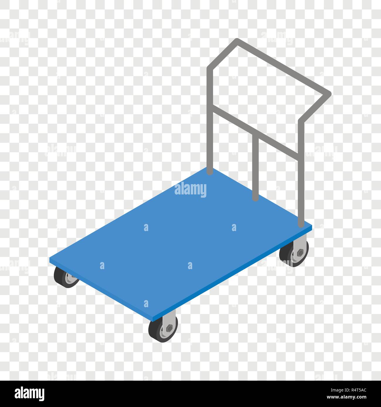 Load cart icon. Isometric of load cart vector icon for on transparent ...