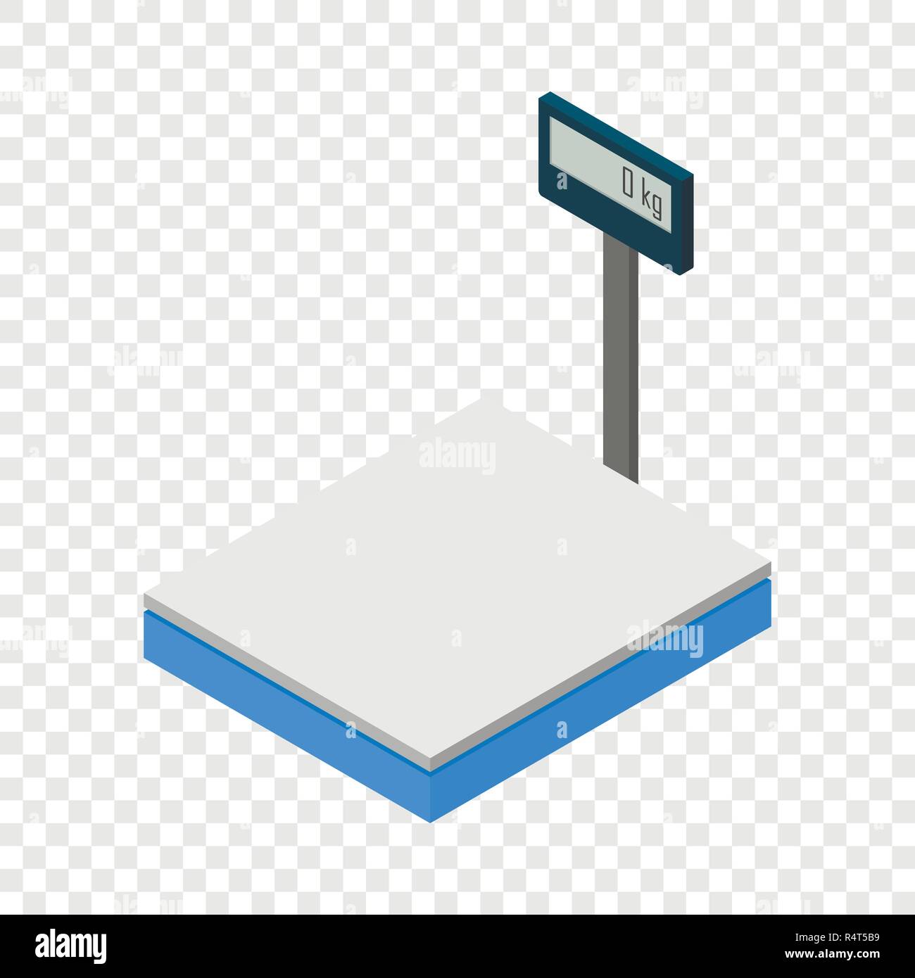 Warehouse scales icon. Isometric of warehouse scales vector icon for on ...