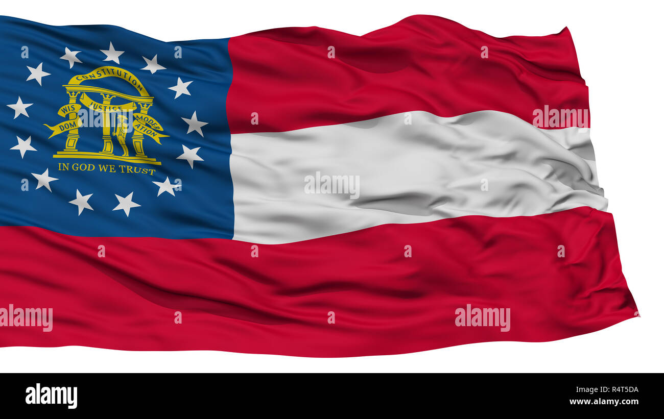Isolated Georgia Flag, USA state Stock Photo - Alamy