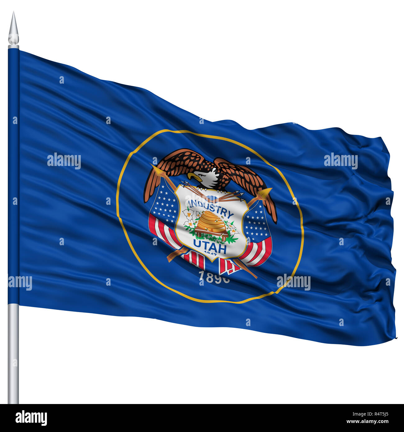 Utah flag on flagpole hi-res stock photography and images - Alamy