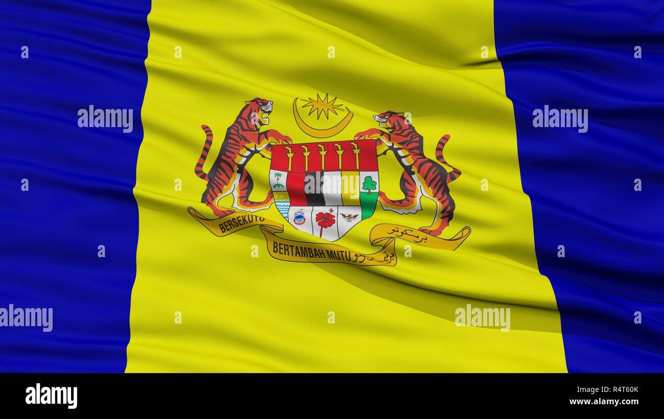 Closeup Putrajaya City Flag, Malaysia Stock Photo - Alamy