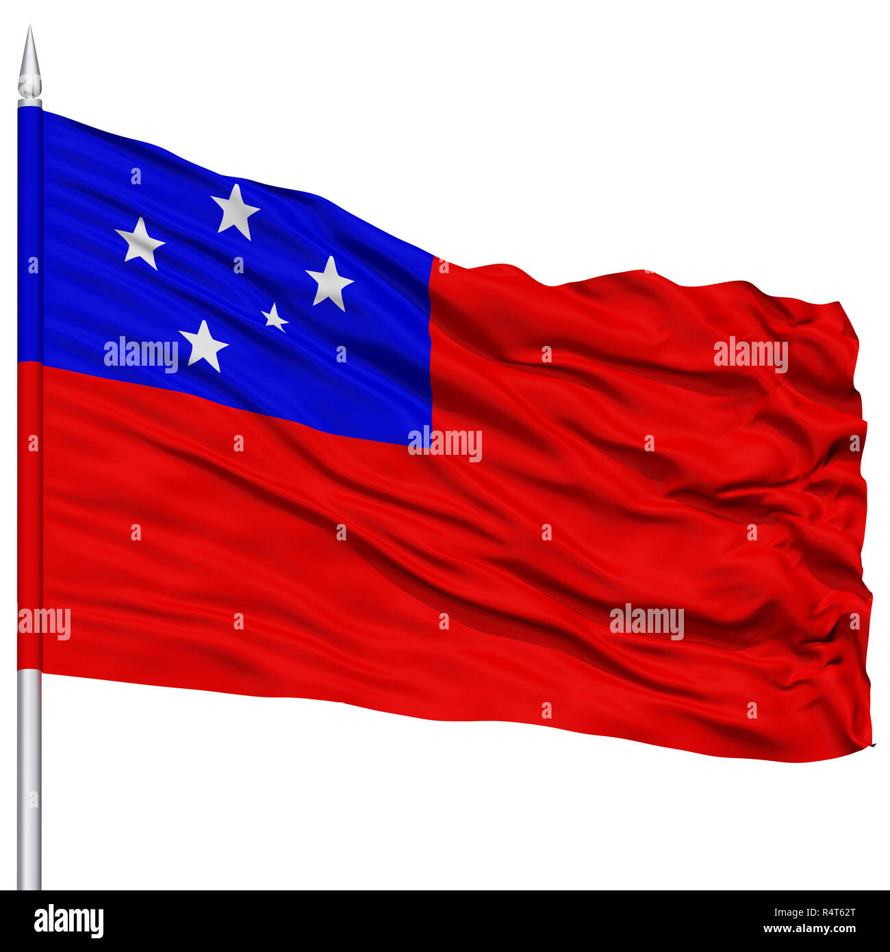 Apia City Flag on Flagpole Stock Photo - Alamy