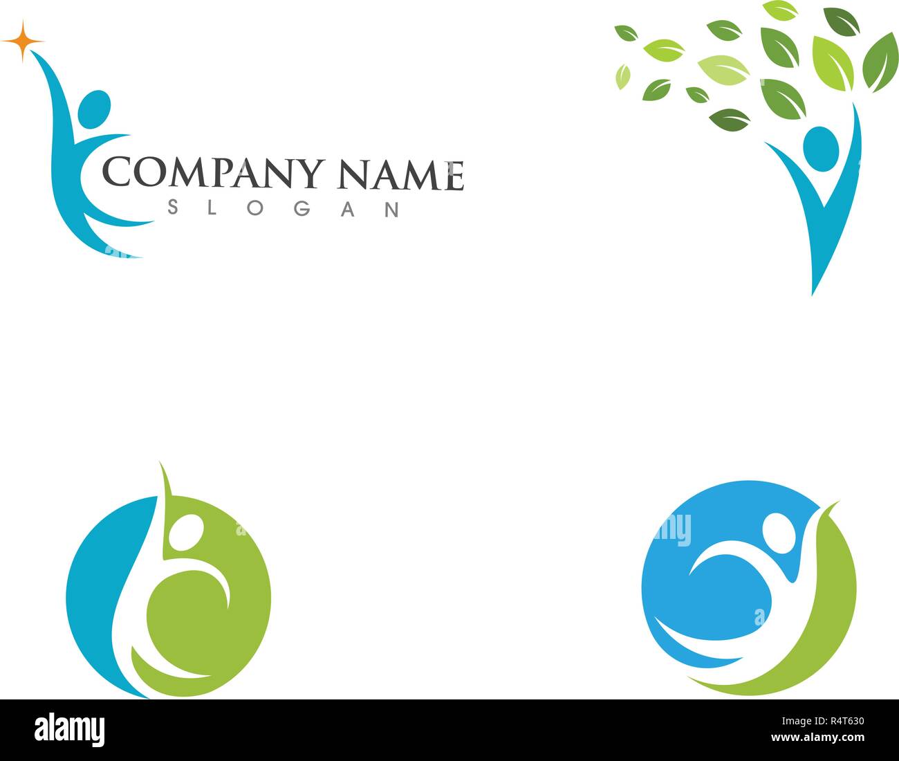 Healthy Logo Template Stock Vector Image & Art - Alamy