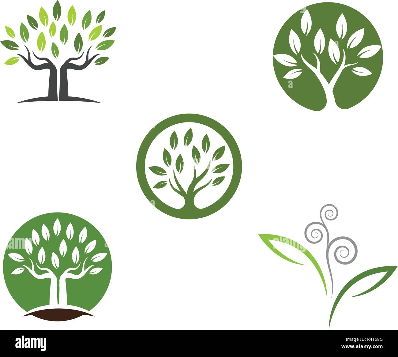 Logos of green Tree leaf ecology nature element vector Stock Vector ...