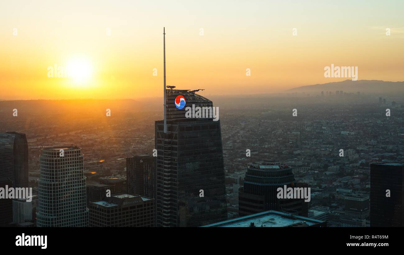 Los Angeles at sunset Stock Photo - Alamy