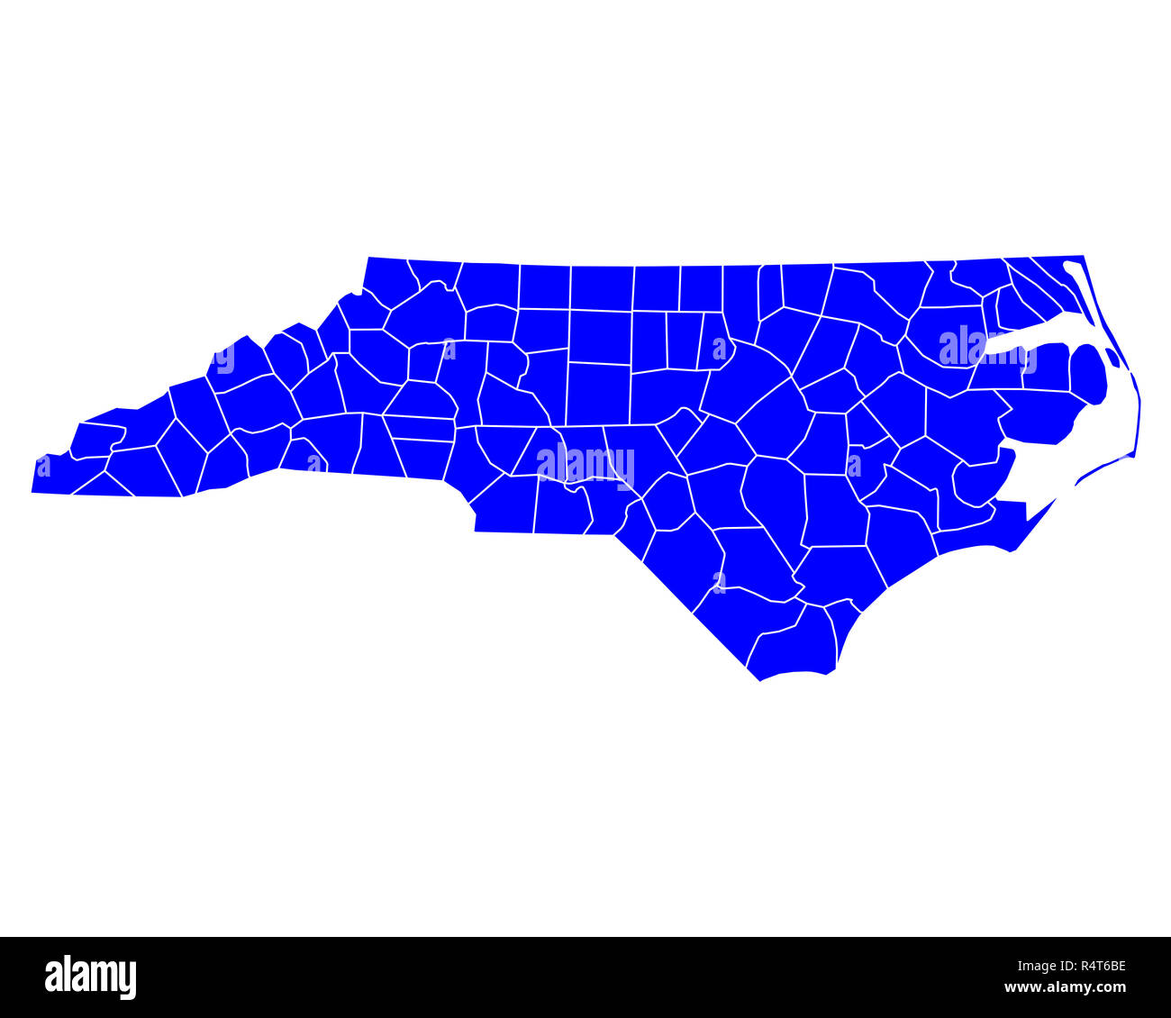 North carolina counties map Cut Out Stock Images & Pictures - Alamy