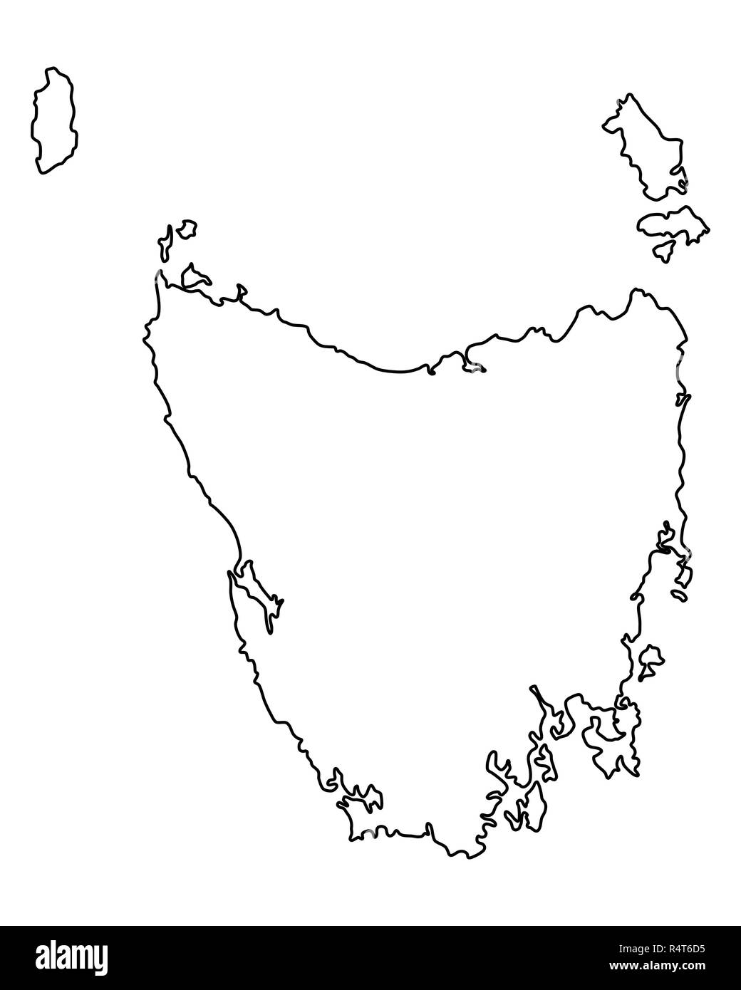 map of tasmania Stock Photo - Alamy