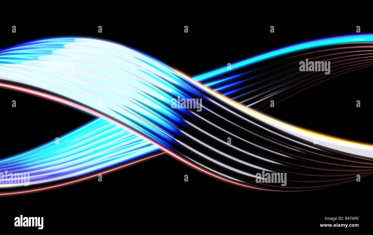 Abstract waves - 3D Illustration Stock Photo - Alamy