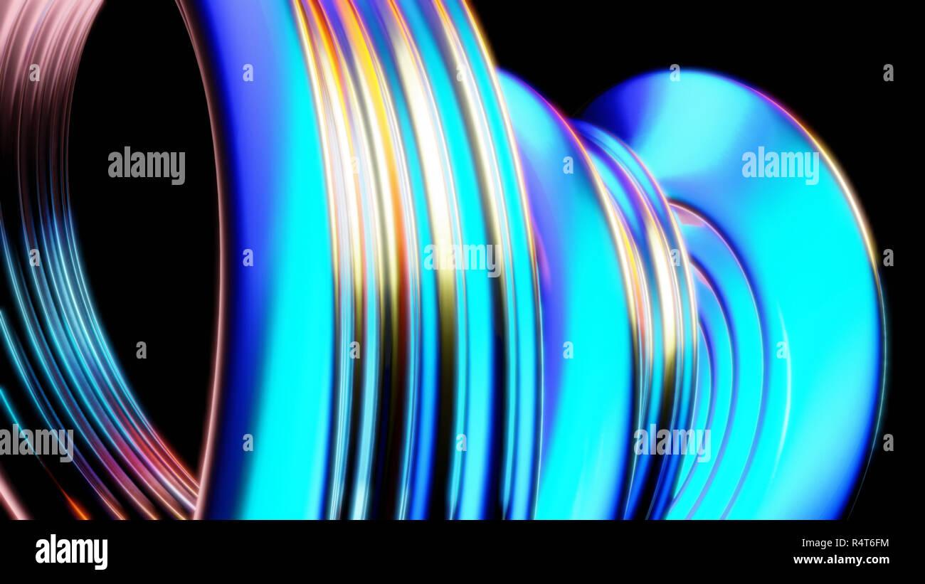 Abstract waves - 3D Illustration Stock Photo - Alamy