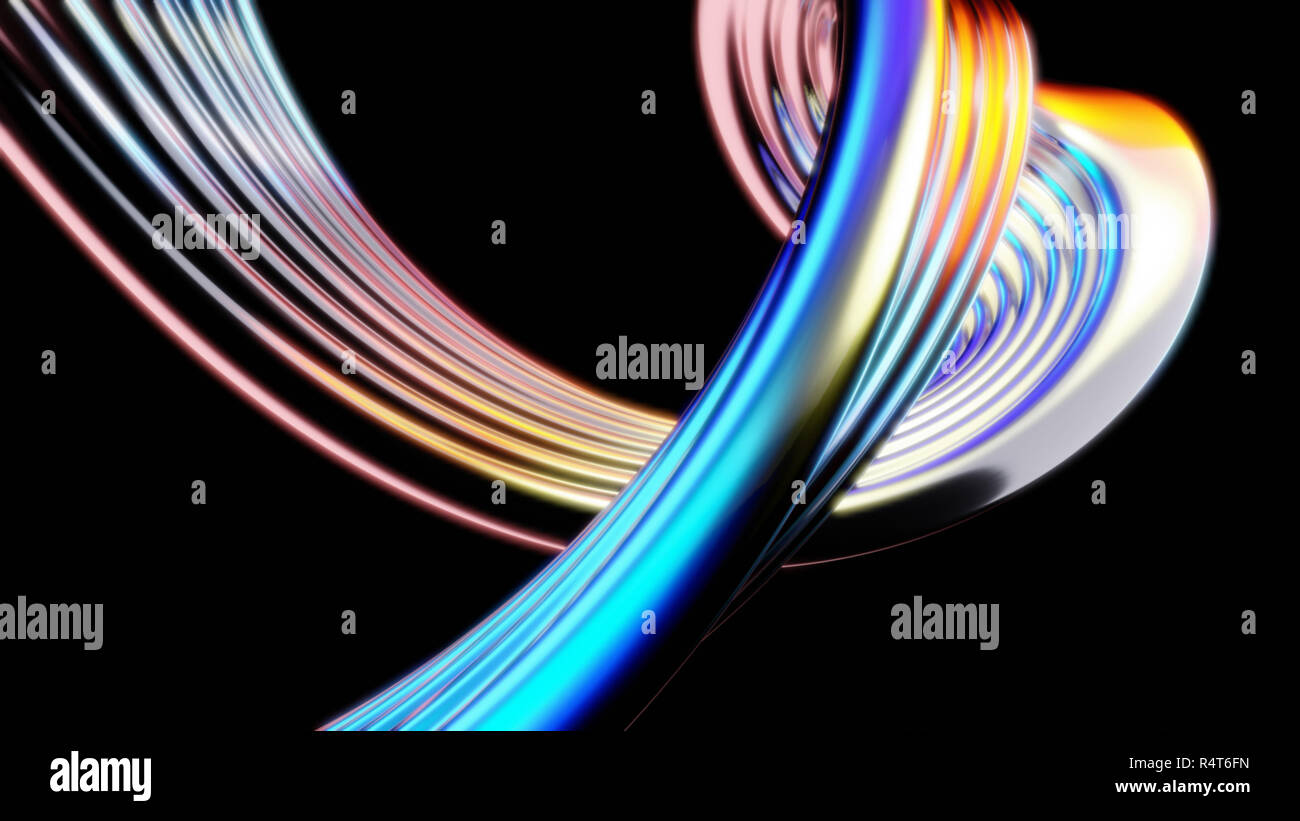 Abstract waves - 3D Illustration Stock Photo - Alamy