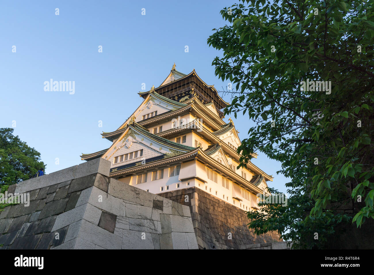 osaka castle view Stock Photo - Alamy
