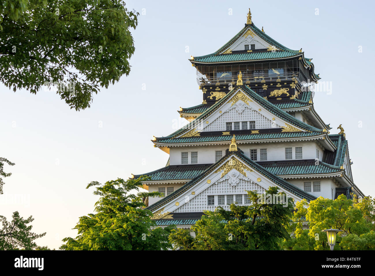 osaka castle view Stock Photo - Alamy