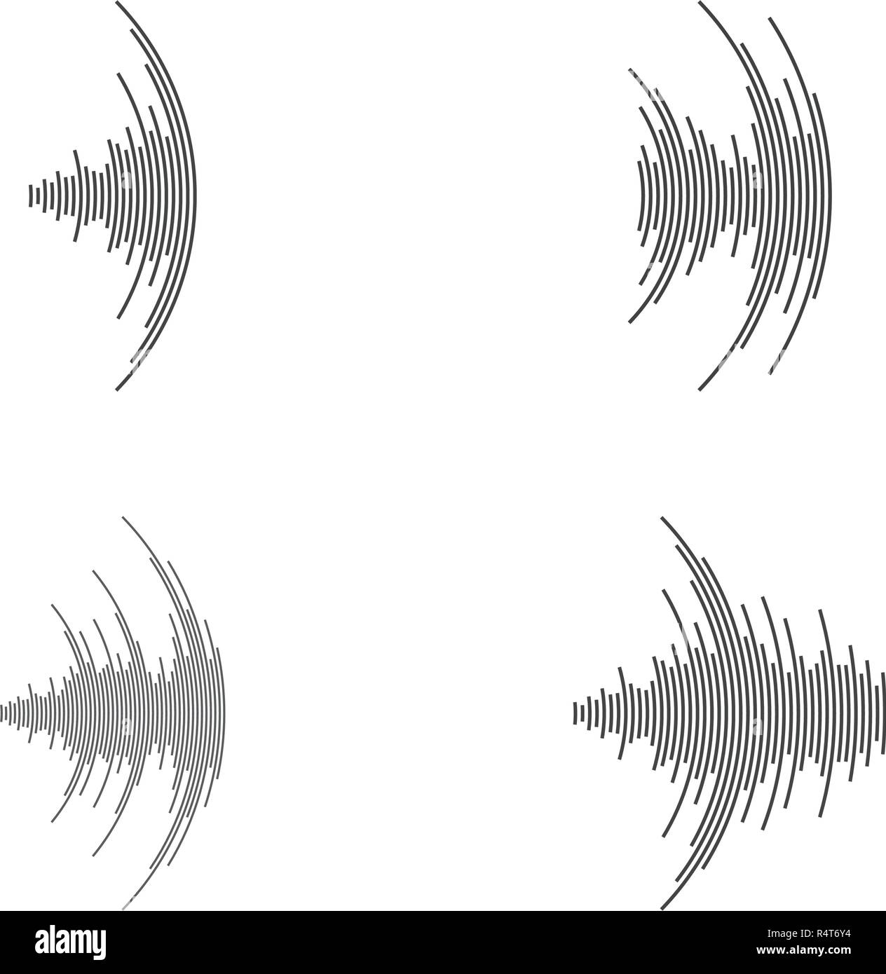 Sound waves vector illustration design template Stock Vector Image ...