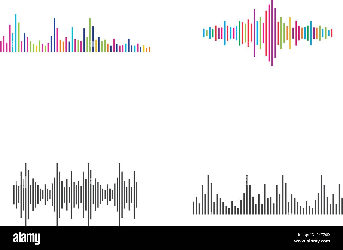 Sound waves vector illustration design template Stock Vector Image ...