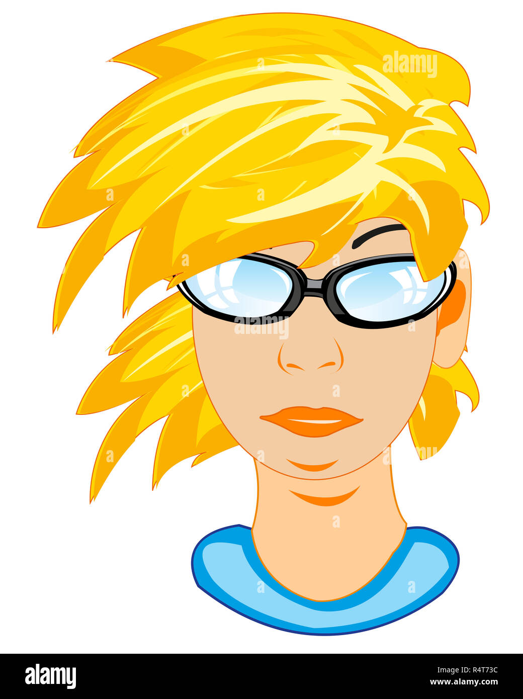 Head lad on white Stock Photo - Alamy