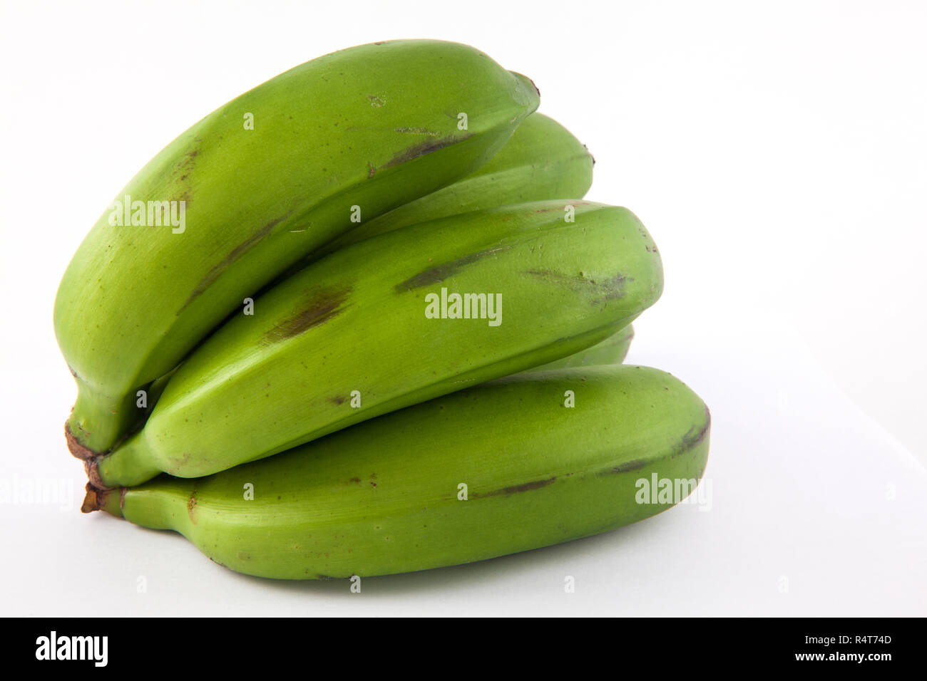 Type of banana called guineo or bocadillo (Musa acuminata) isolated ...