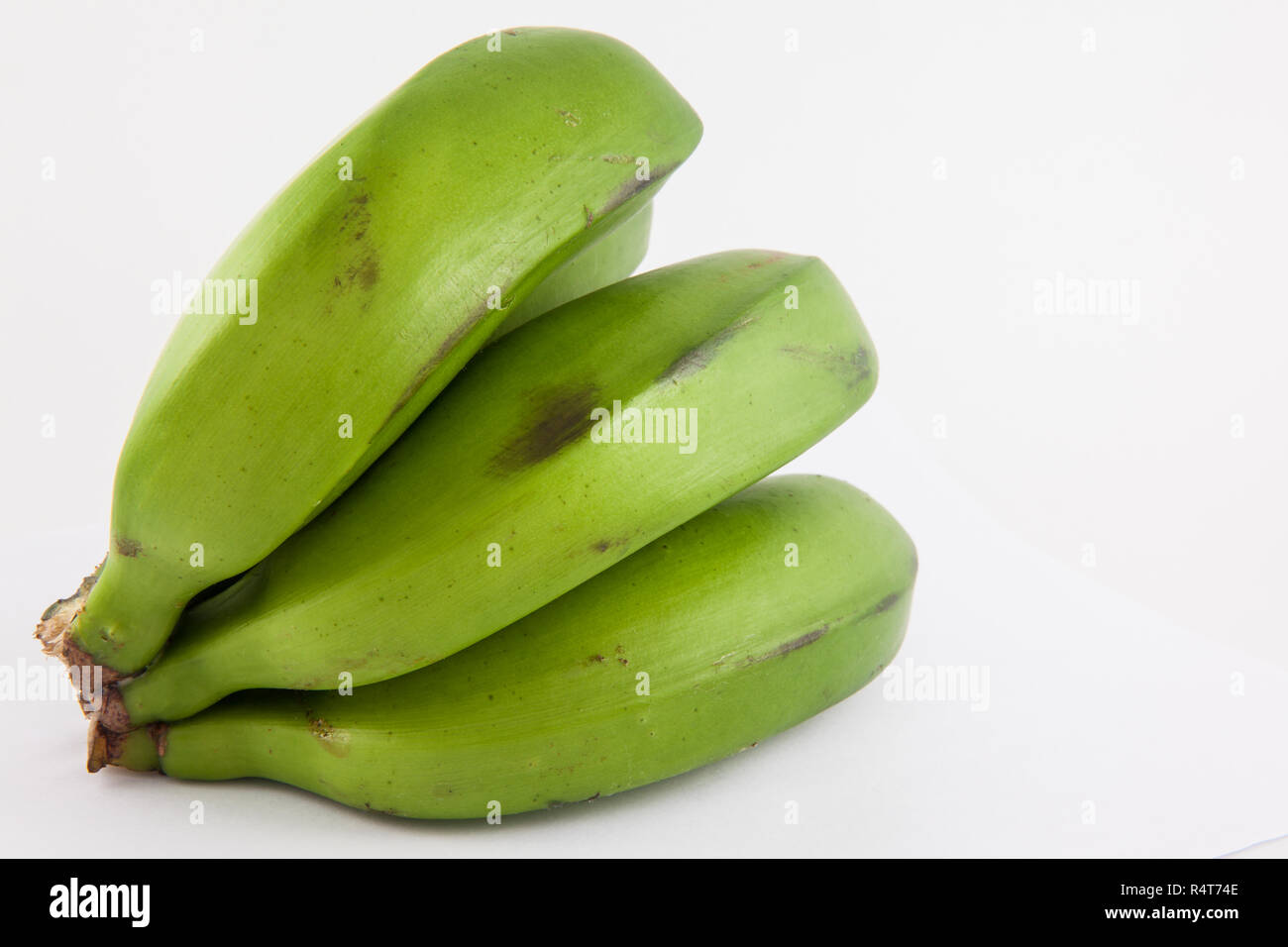 Type of banana called guineo or bocadillo (Musa acuminata) isolated ...