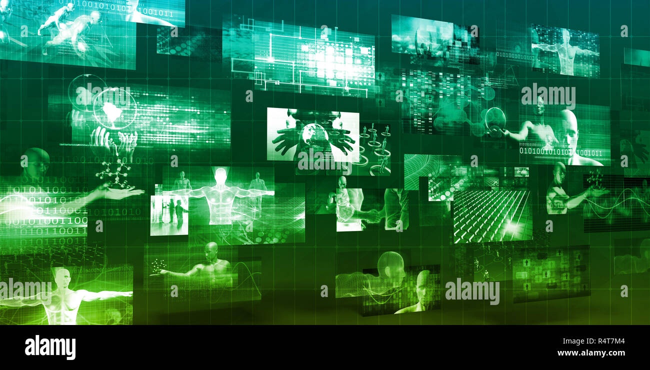 Multiple digital screens data hi-res stock photography and images - Alamy