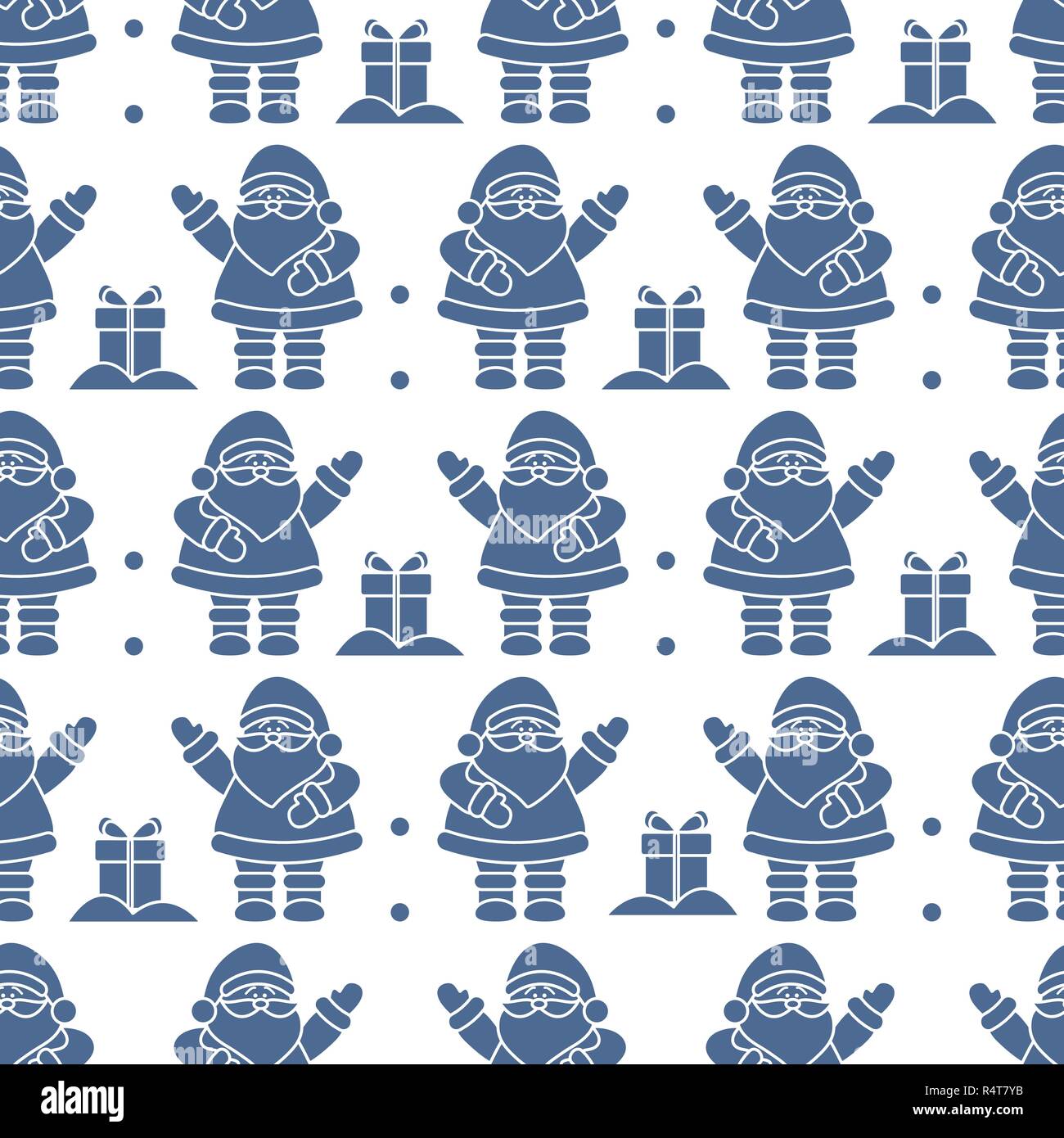 Happy New Year 2019 and Christmas seamless pattern. Vector illustration ...