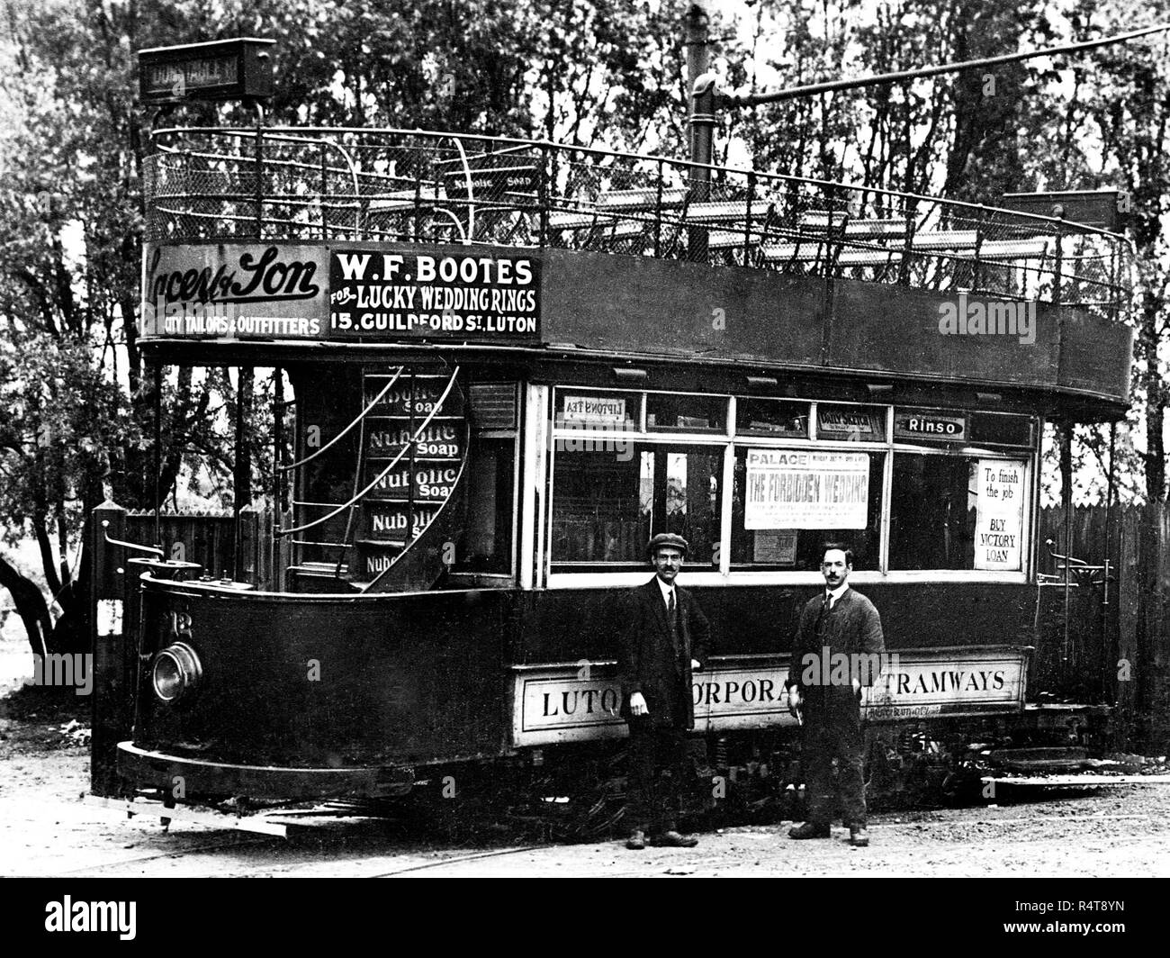 Luton tram early 1900s Black and White Stock Photos & Images - Alamy