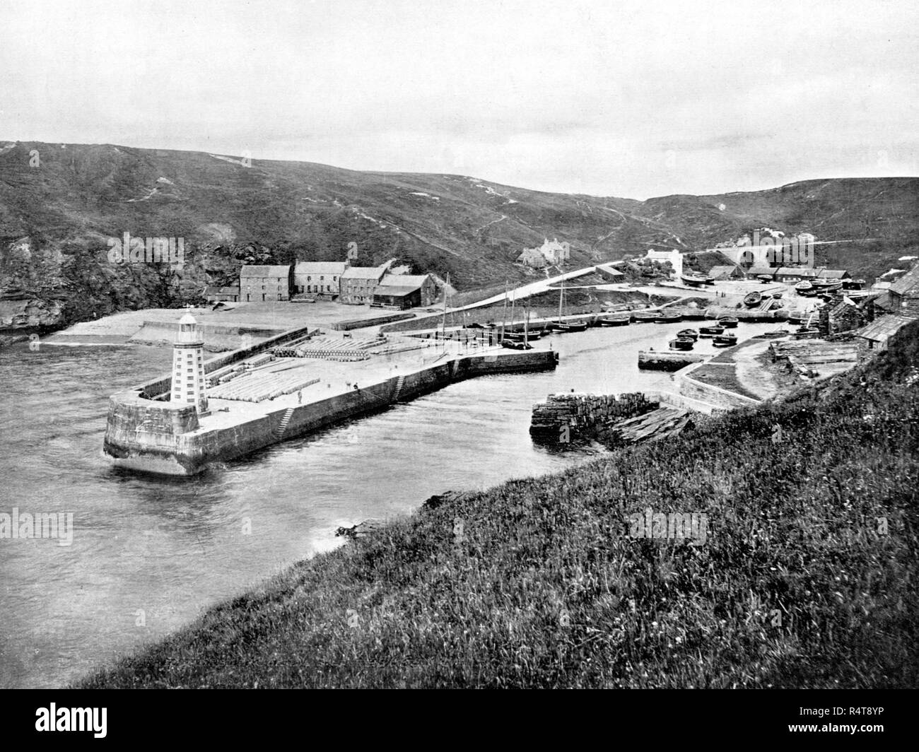 The harbour, Lybster early 1900s Stock Photo - Alamy