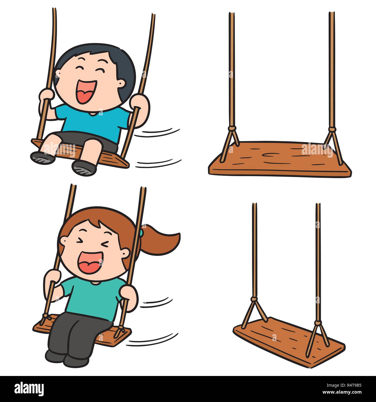 vector set of kid swing Stock Vector Image & Art - Alamy