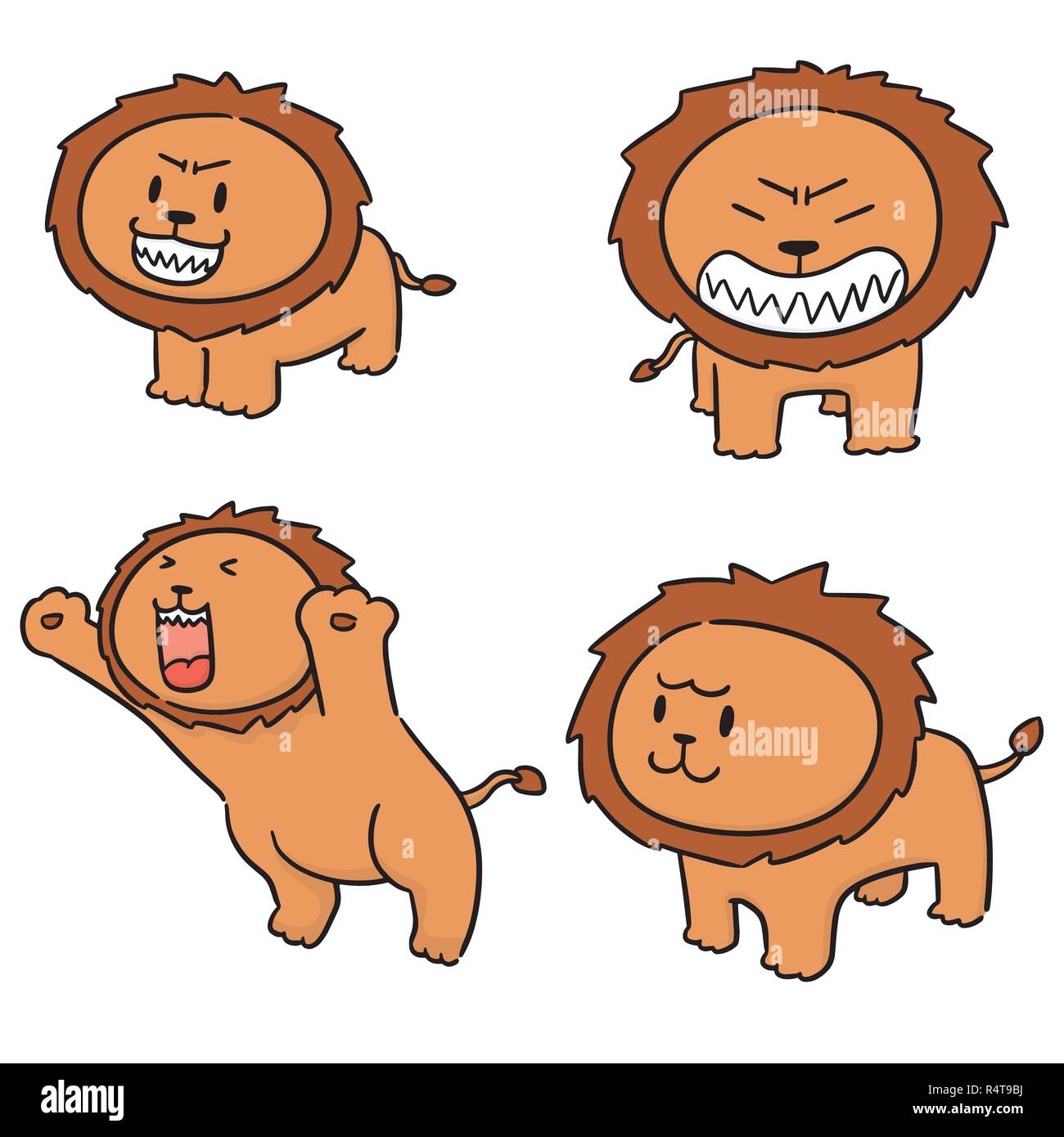 vector set of lions Stock Vector Image & Art - Alamy