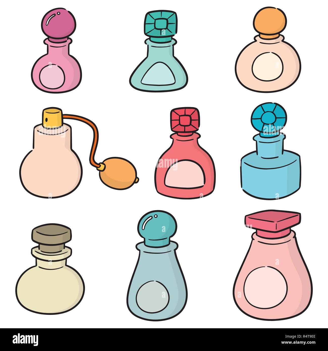 vector set of perfume bottle Stock Vector Image & Art - Alamy