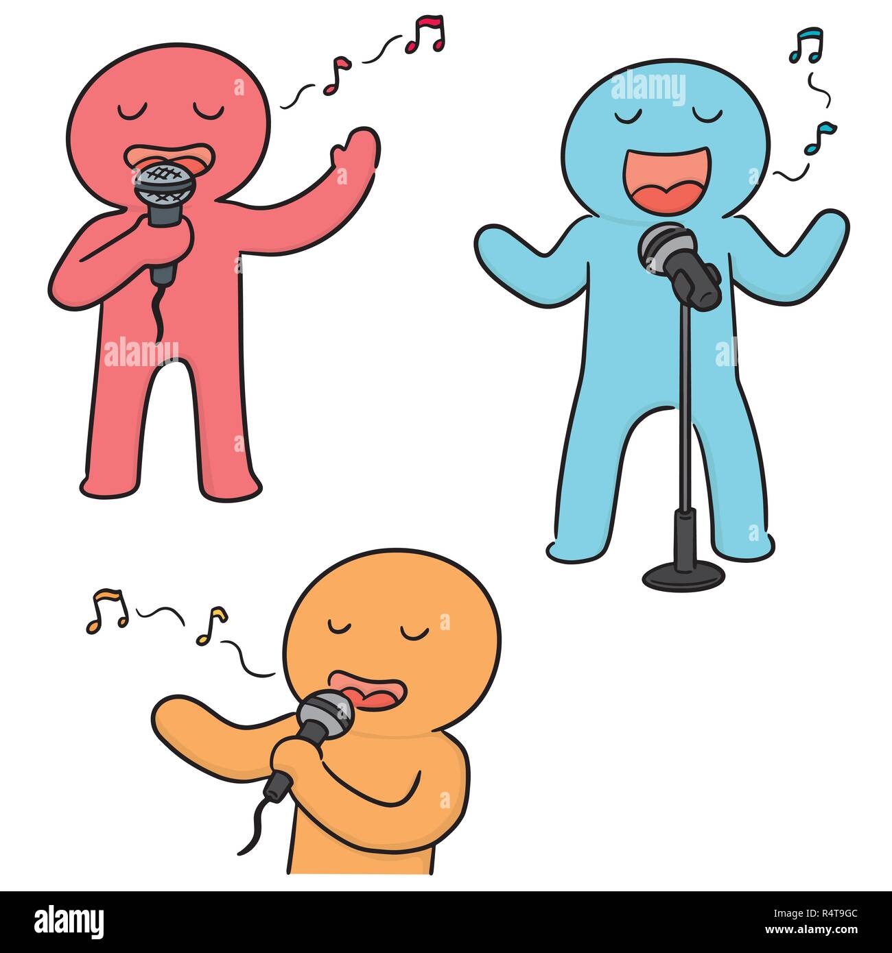 vector set of singer Stock Vector Image & Art - Alamy