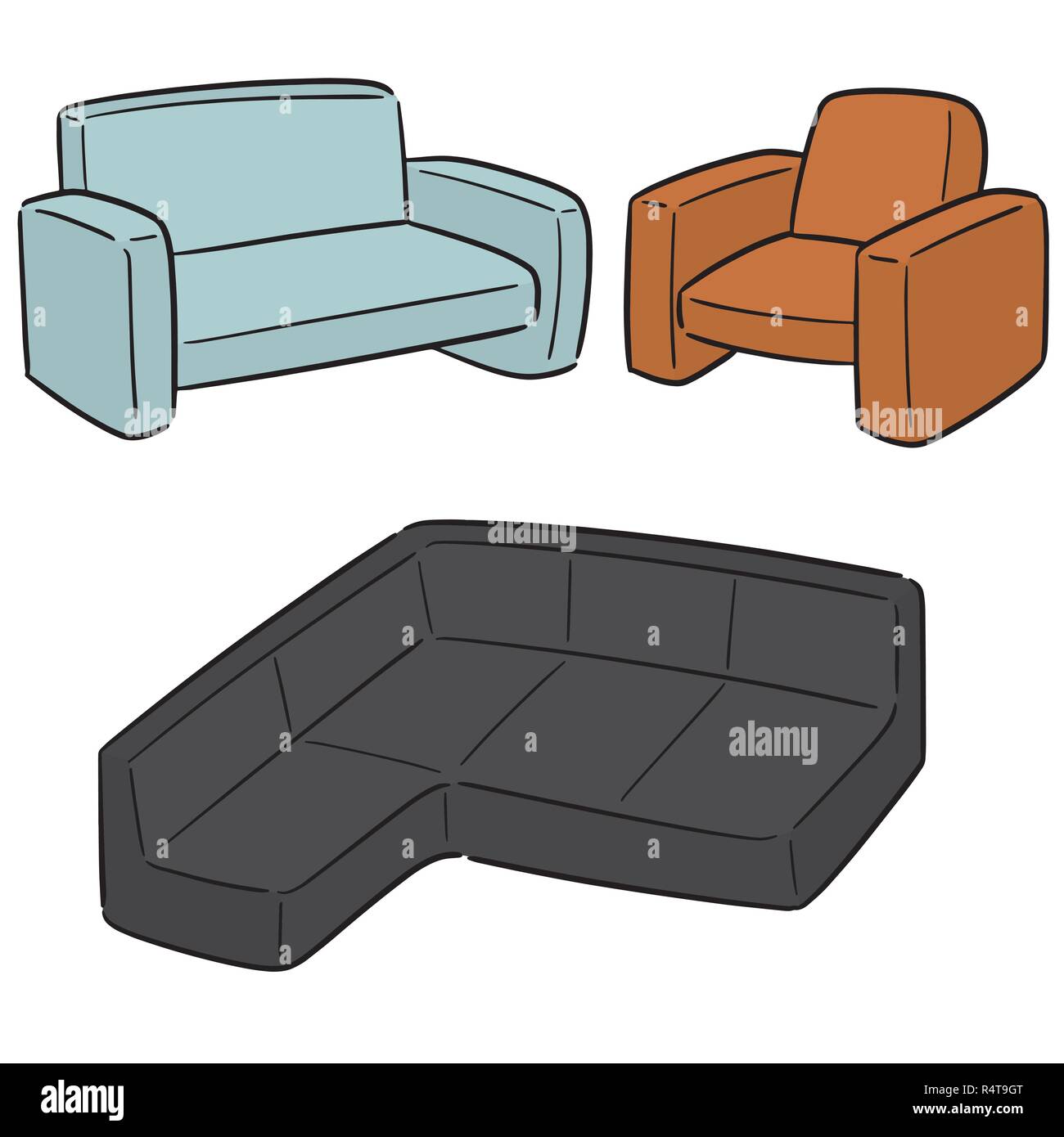 vector set of sofa Stock Vector Image & Art - Alamy