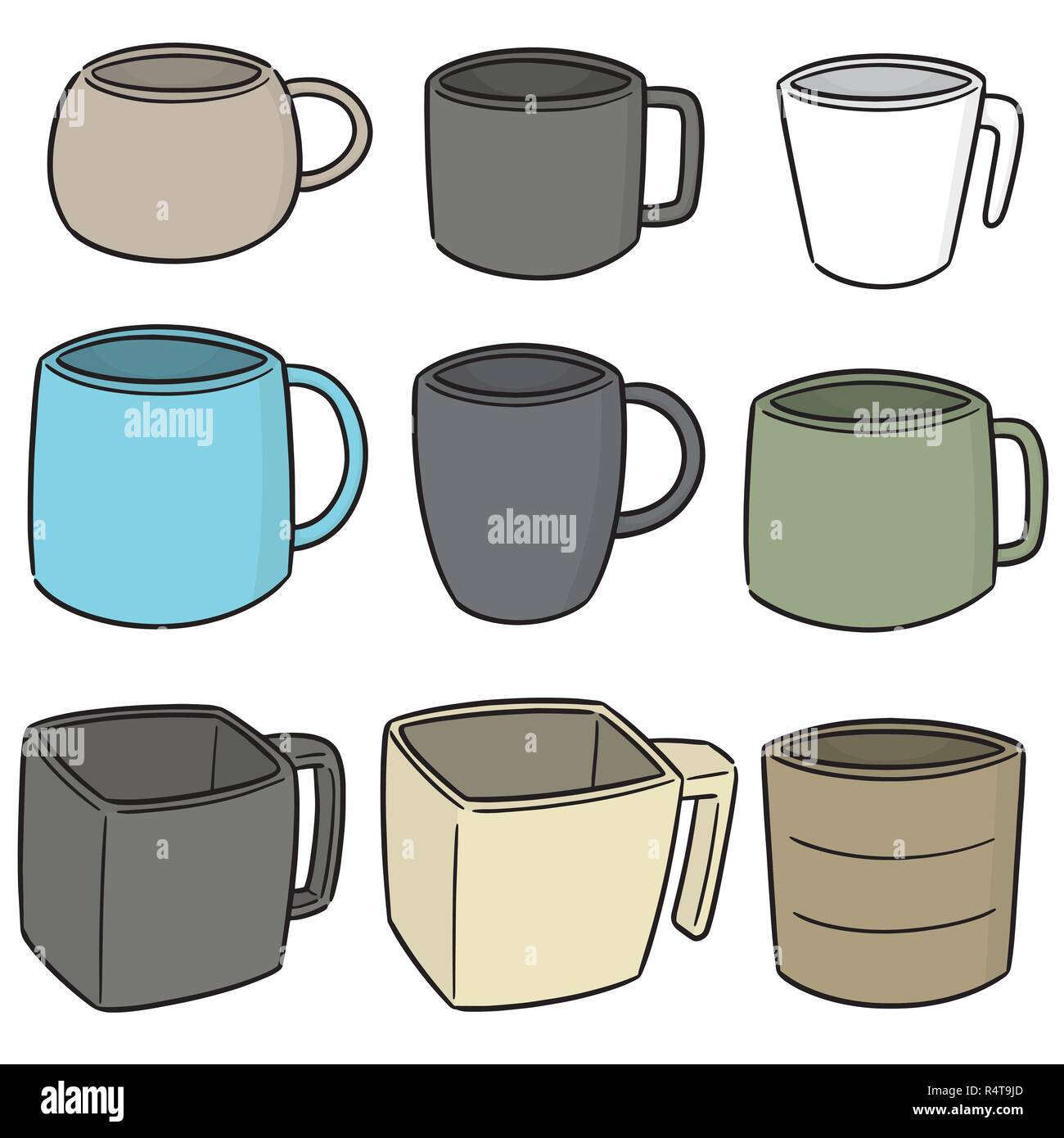 vector set of beverage cup Stock Vector Image & Art - Alamy
