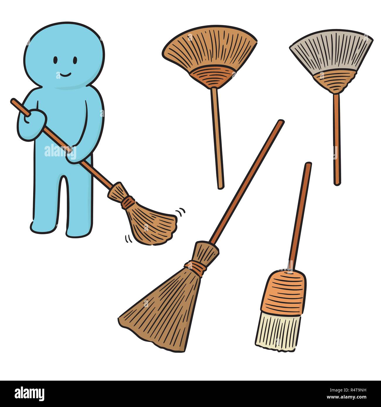 Broom handmade Stock Vector Images - Alamy