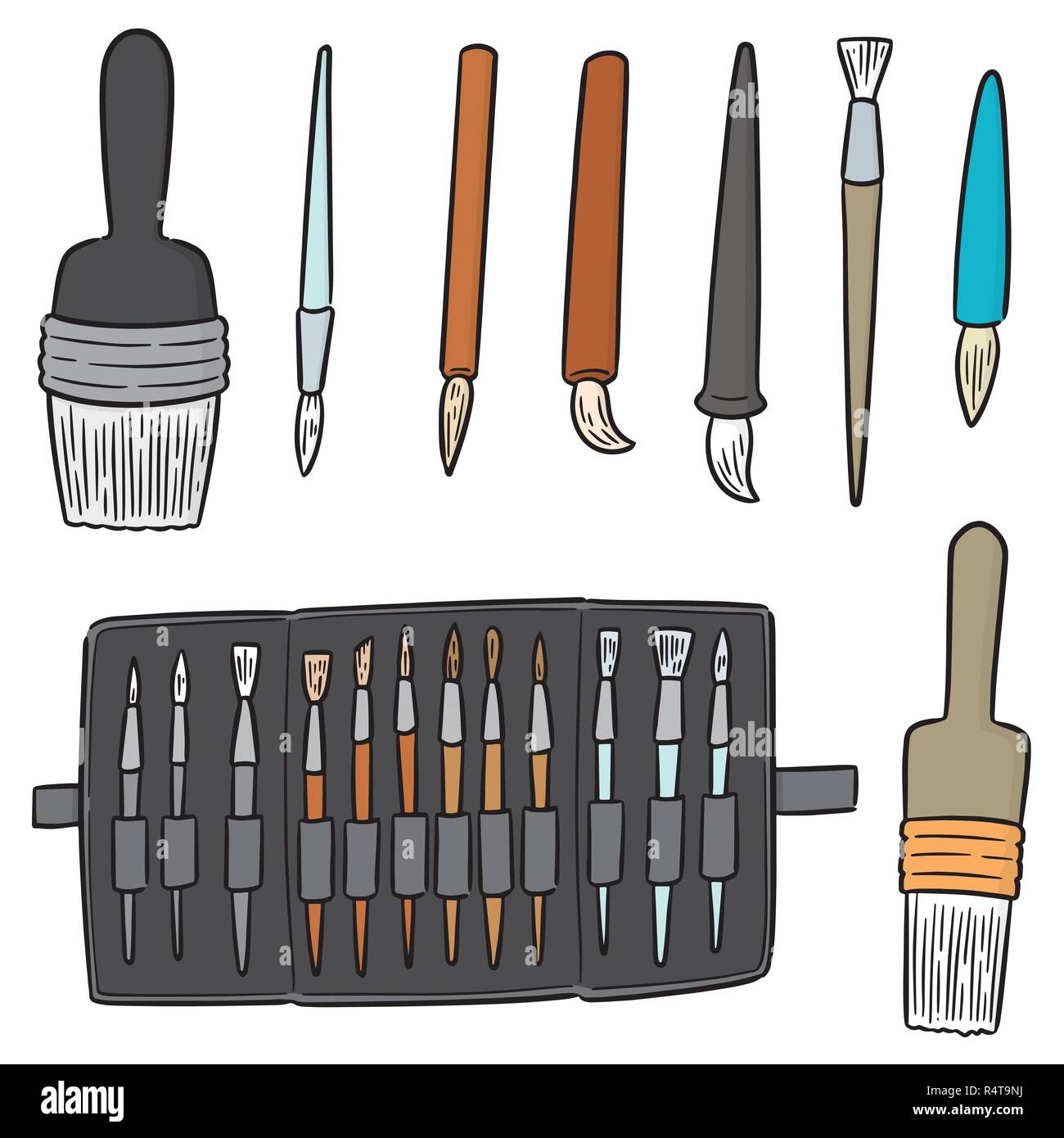 vector set of brush Stock Vector Image & Art - Alamy