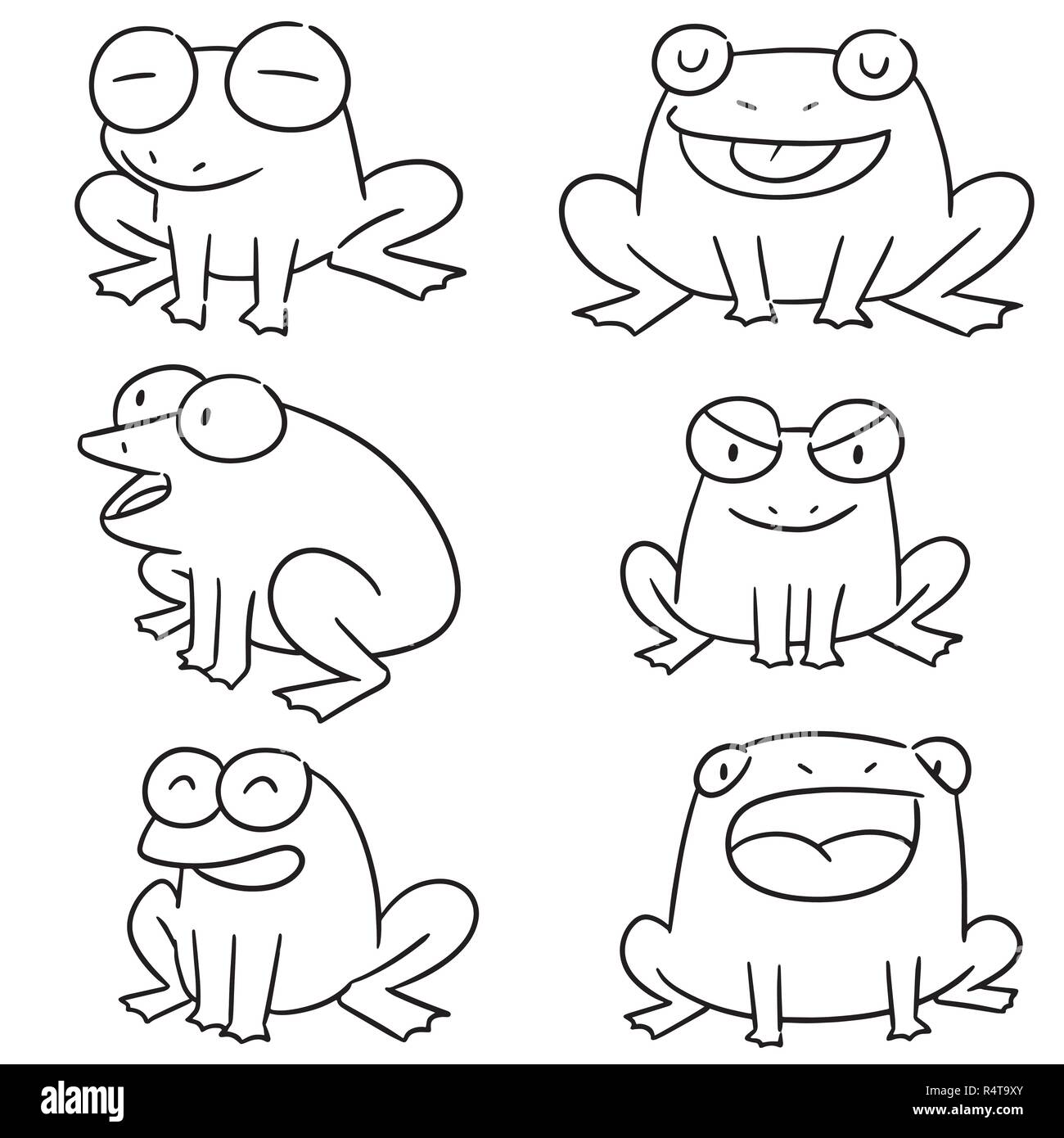 vector set of frog Stock Vector Image & Art - Alamy