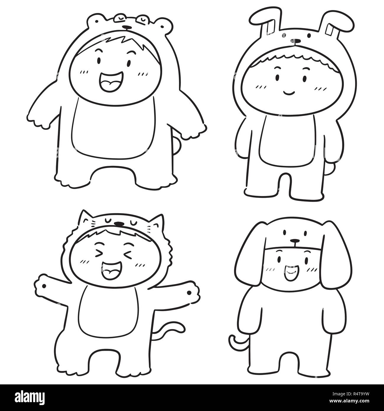 Bunny kid Black and White Stock Photos & Images - Alamy