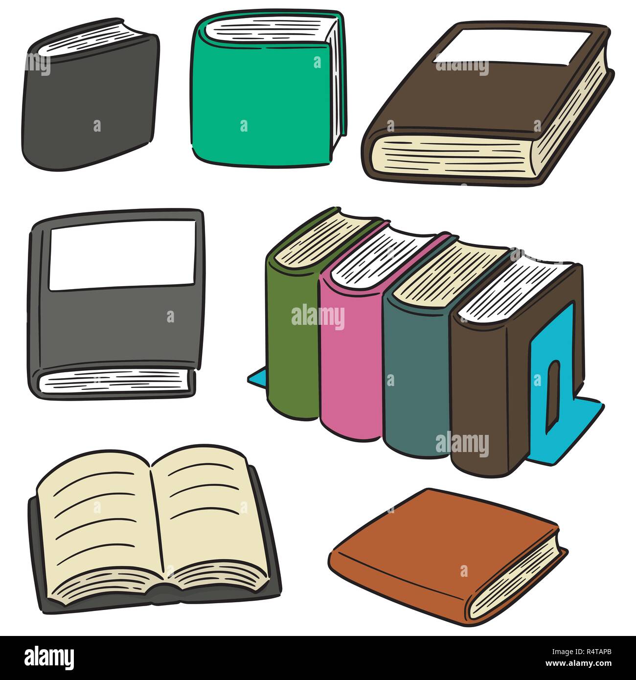 vector set of book Stock Vector Image & Art - Alamy
