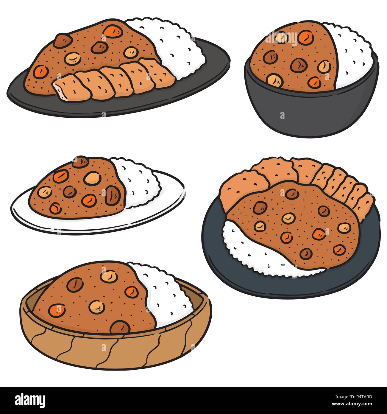 vector set of curry rice Stock Vector Image & Art - Alamy