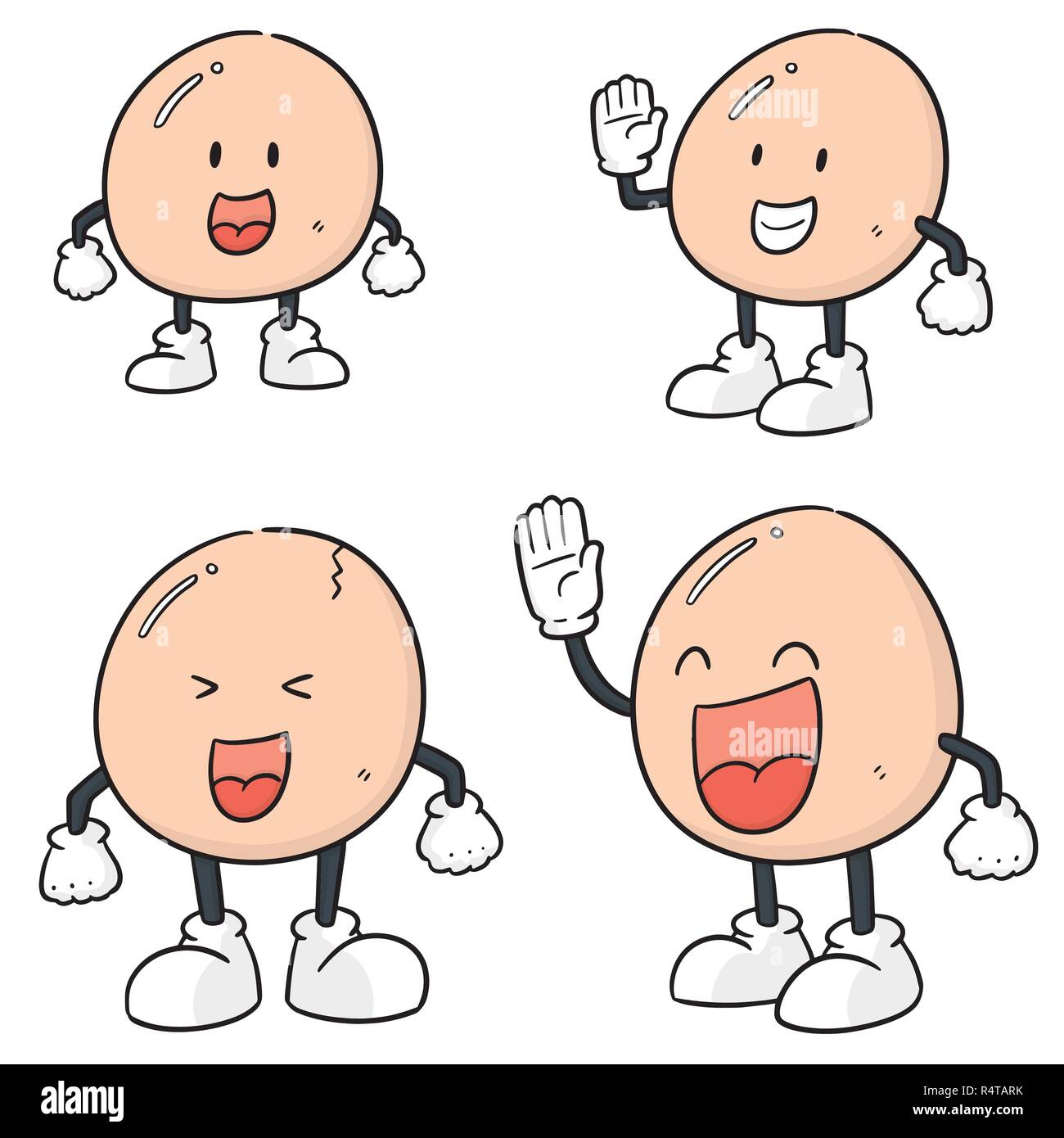 vector set of egg cartoon Stock Vector Image & Art - Alamy