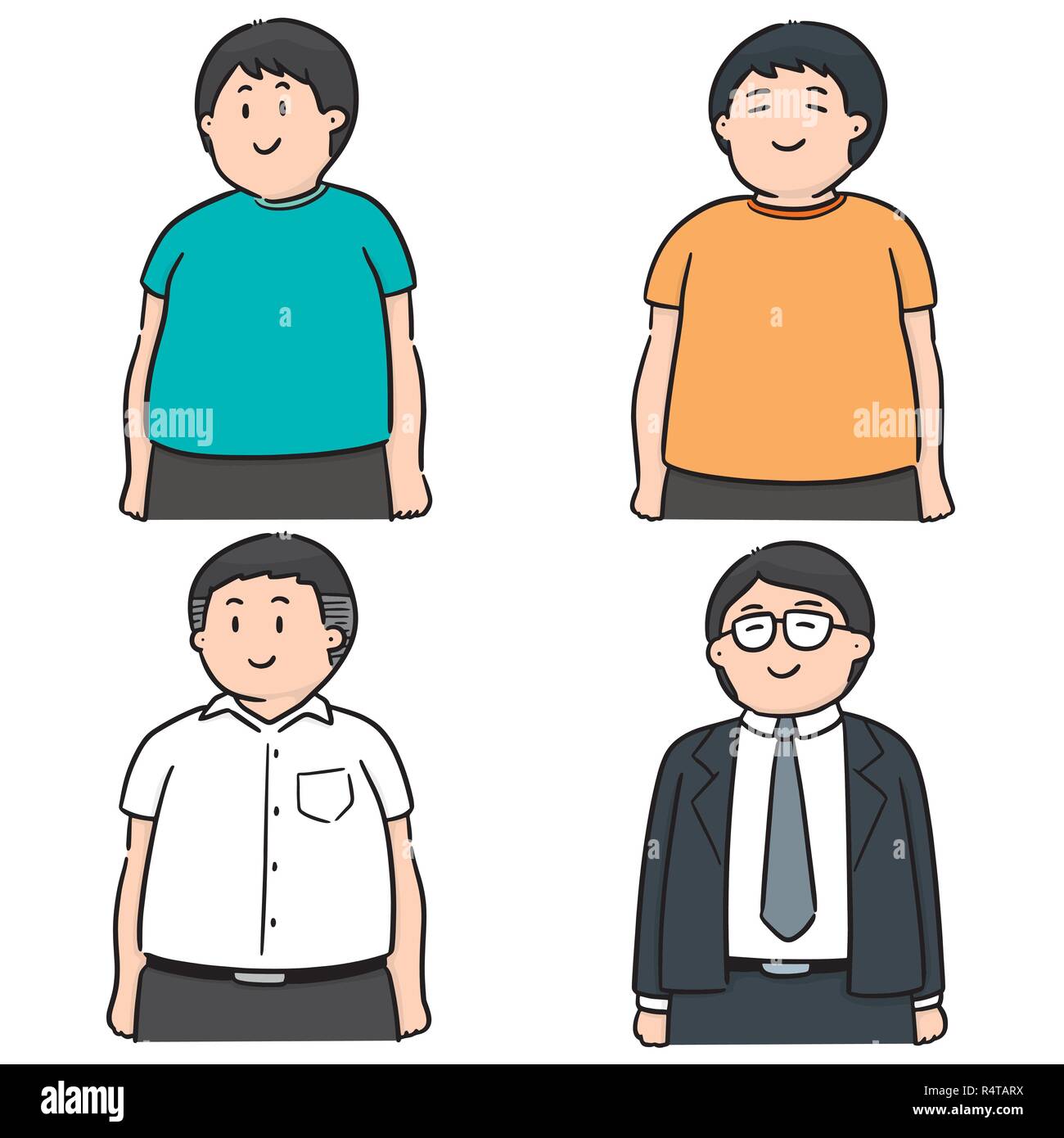 vector set of fat people Stock Vector Image & Art - Alamy