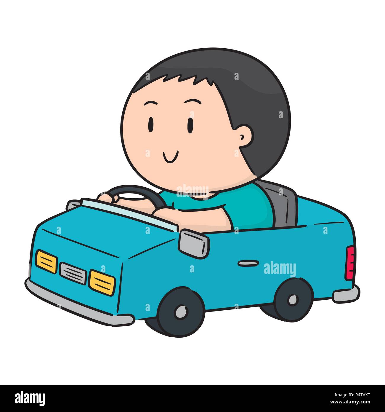 Cartoon man driving car sign Stock Vector Images - Alamy