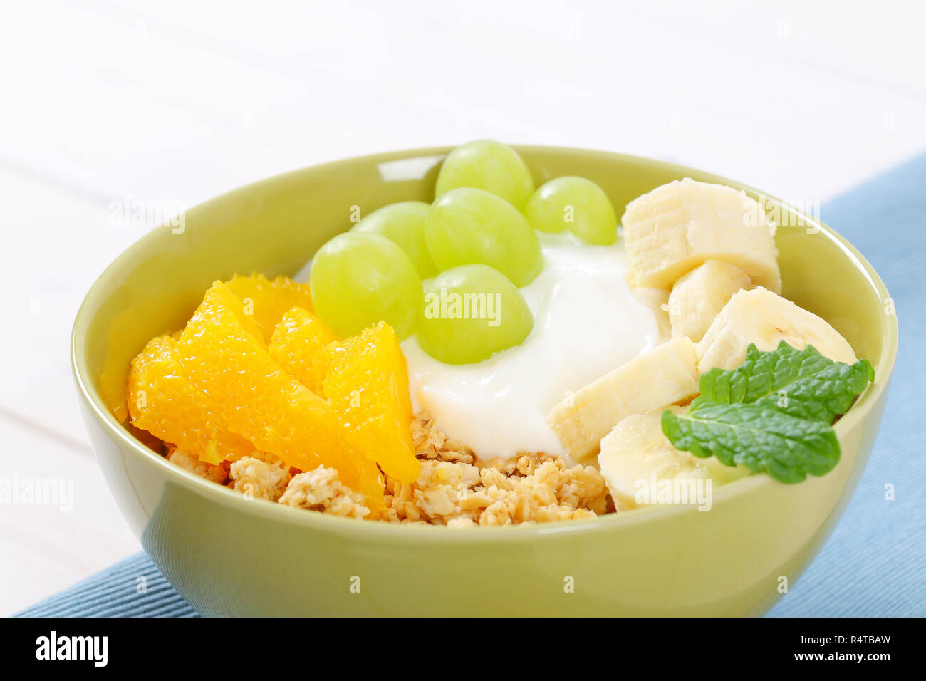 muesli with yogurt and fresh fruit Stock Photo - Alamy