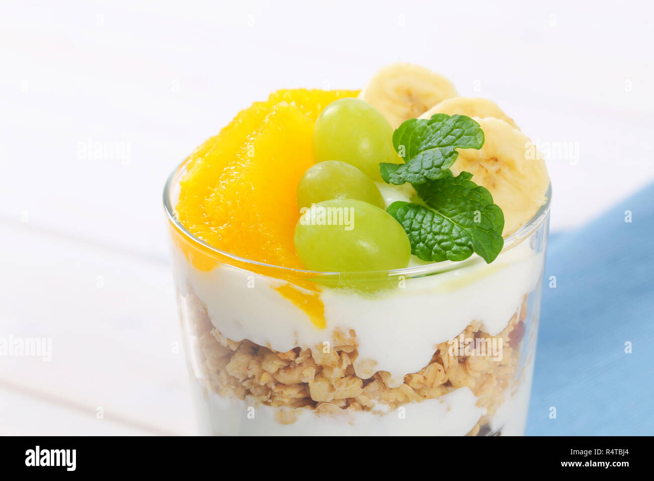 muesli with yogurt and fresh fruit Stock Photo - Alamy