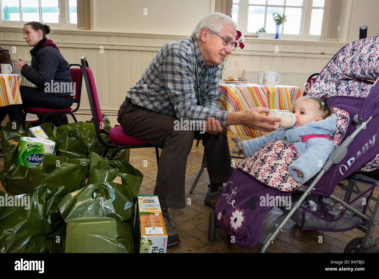 Food Bank Chichester volunteers provide the needy, poor people with ...