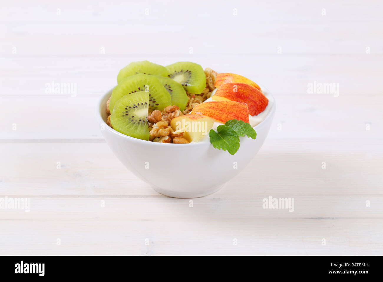 muesli with yogurt and fresh fruit Stock Photo - Alamy