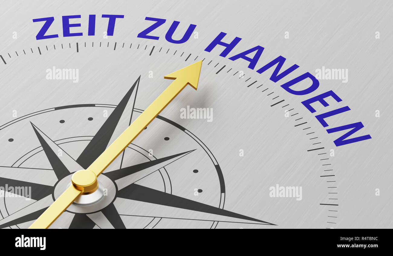 compass - time to act Stock Photo - Alamy