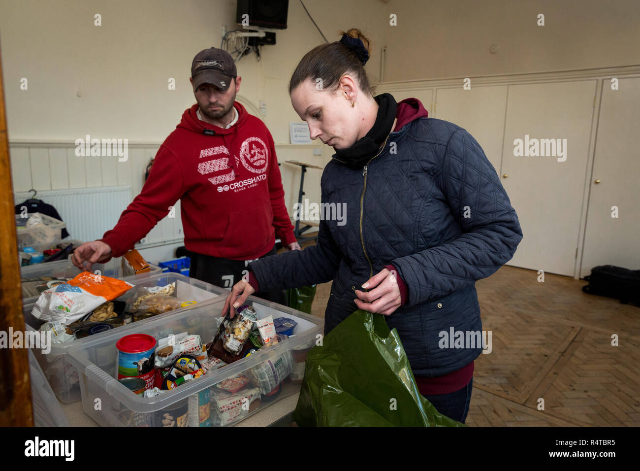Food Bank Chichester volunteers provide the needy, poor people with ...