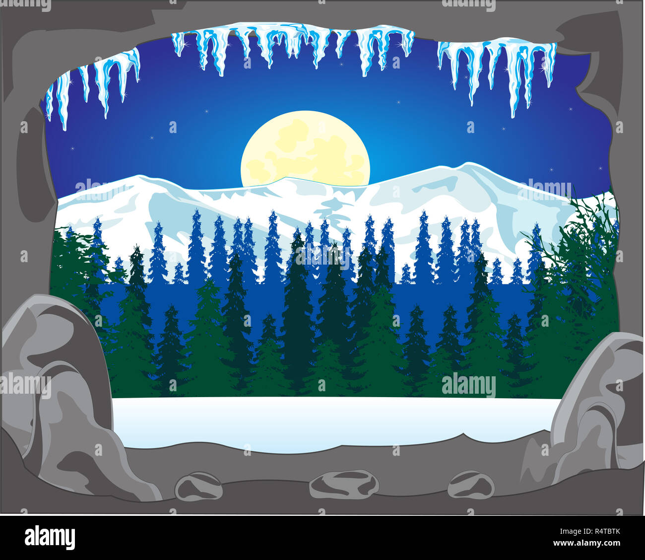Cave in wood Stock Photo - Alamy