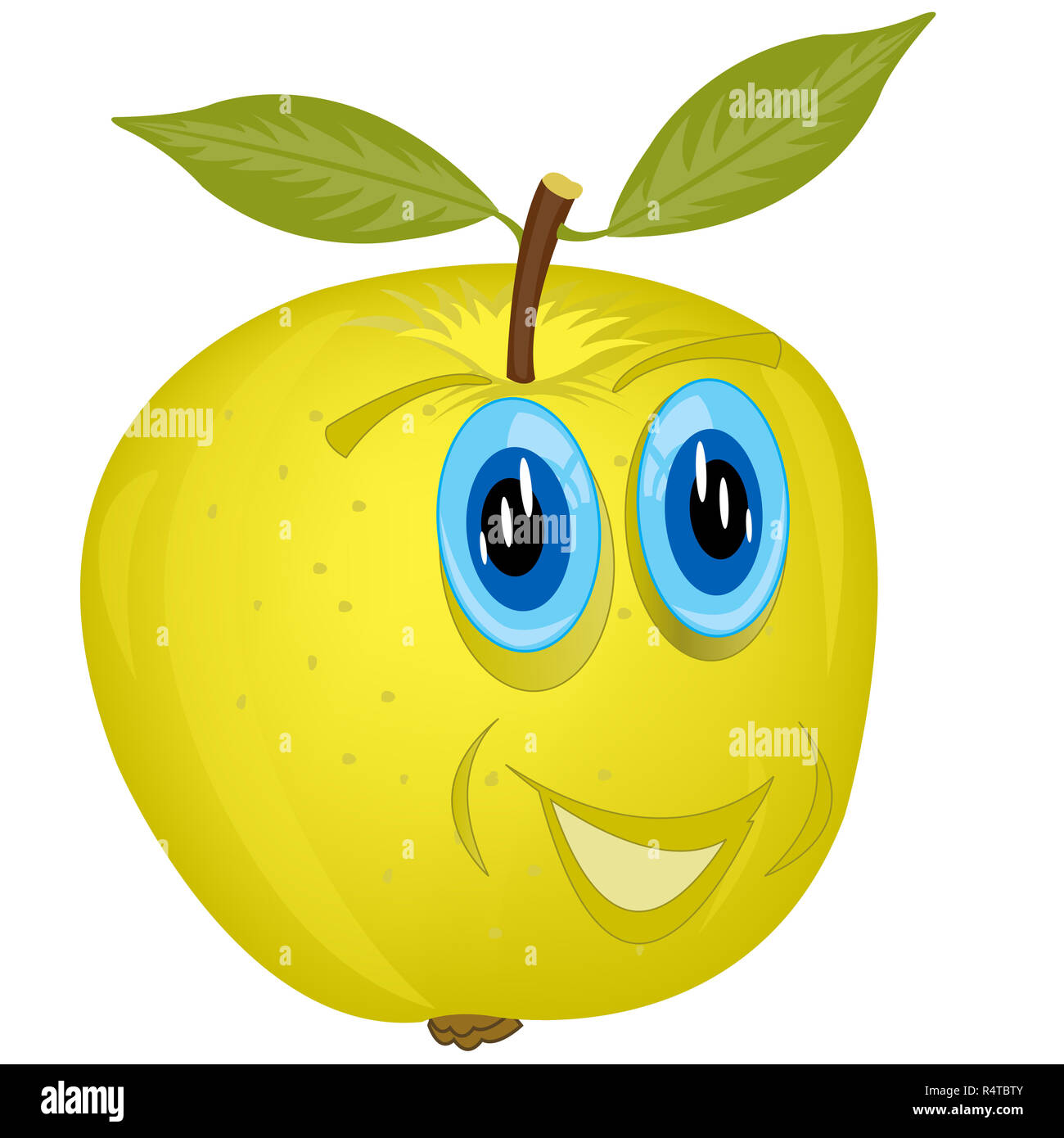 Cartoon alive apple Stock Photo - Alamy