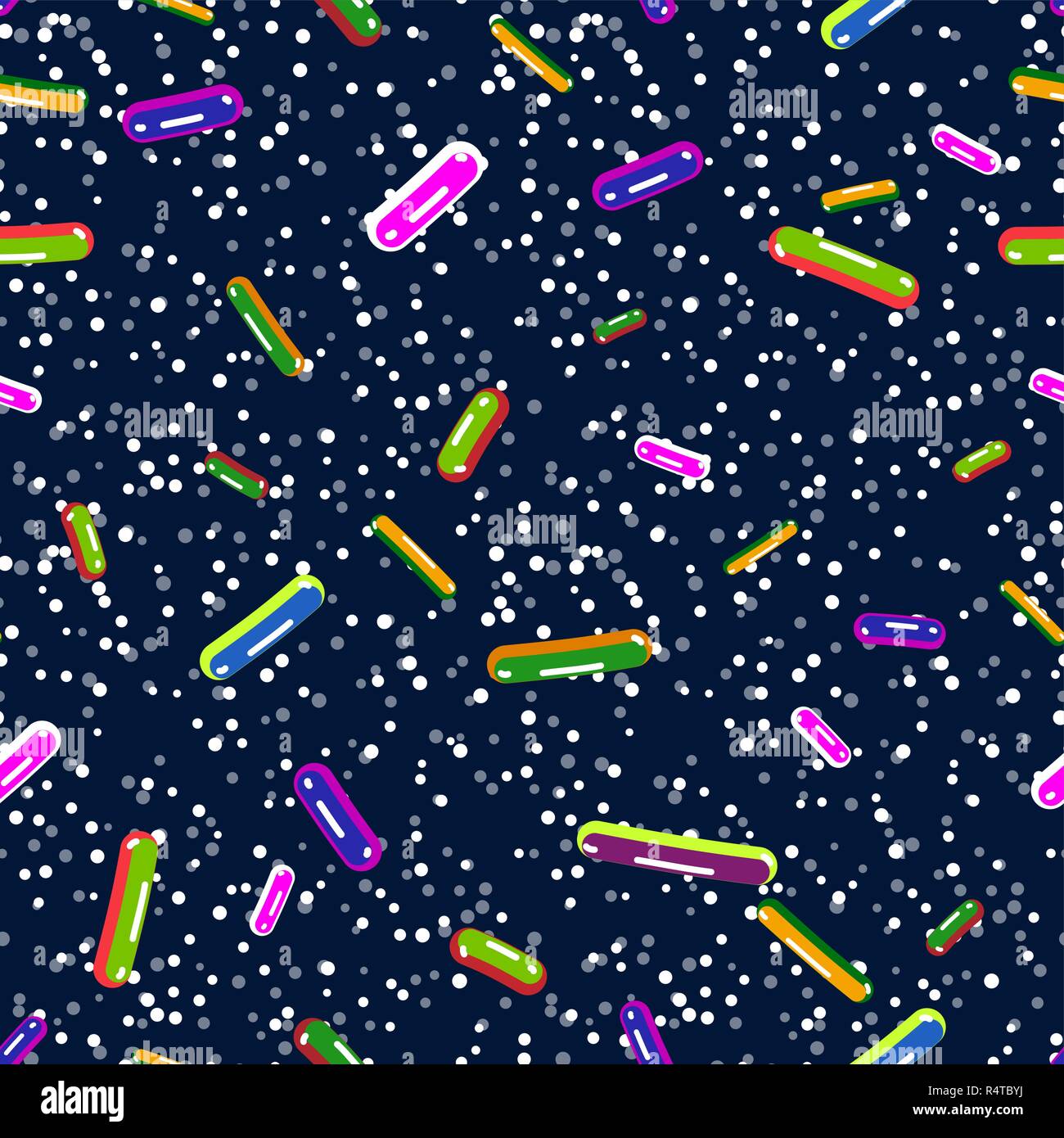 Yellow background with sprinkles Stock Vector Images - Alamy